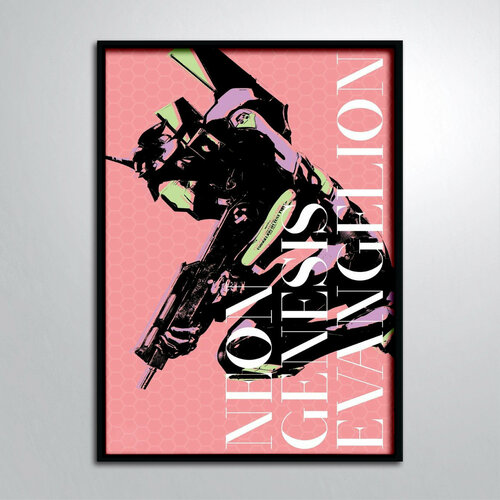 Постер в раме/Аниме Евангелион Обложка Evangelion