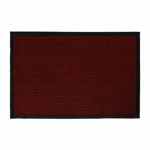 Придверный коврик VORTEX Влаговпитывающий ребристый, красный, 0.6 х 0.4 м