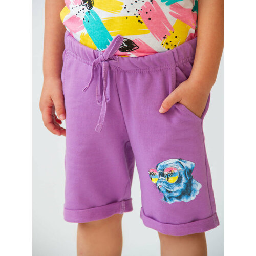 Бермуды  Ohana kids, размер 122/128, фиолетовый