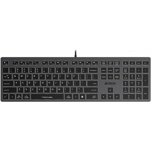 Клавиатура A4TECH Fstyler FX60H серый/белый (FX60H GREY/WHITE)