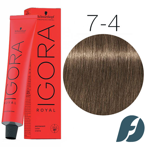 Schwarzkopf Professional Igora Royal Крем-краска для волос 7-4, 60 мл