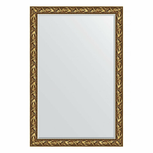 Зеркало с фацетом в багетной раме - византия золото 99 mm