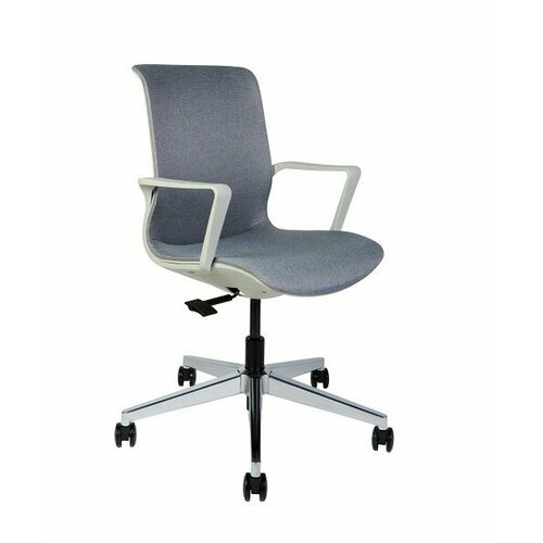 Компьютерное эргономичное кресло для офиса Norden Некст ткань для руководителя, обивка ткань, регулировка высоты сидения, цвет светло-серый серый