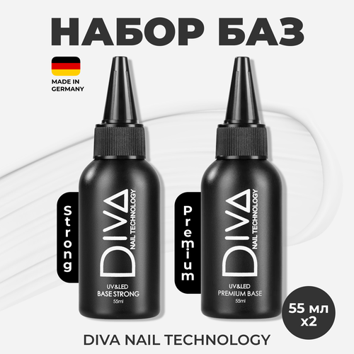 Набор "Premium Base & Strong Base" от бренда "Diva Nail Technology" - 55мл