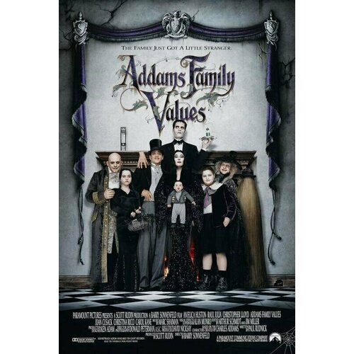 Плакат, постер на холсте Ценности семейки Аддамс (Addams Family Values), Барри Зонненфельд. Размер 21 х 30 см