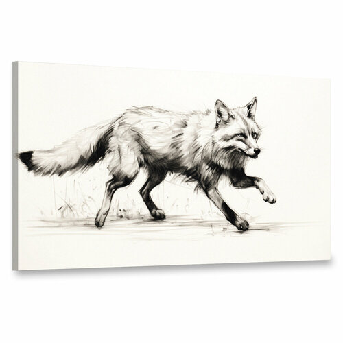 Интерьерная картина 100х60 "По следам лисы"