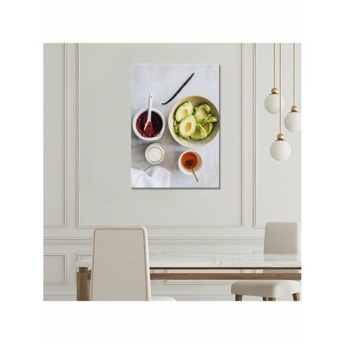 Картина на холсте с подрамником Авокадо для завтрака 50х70