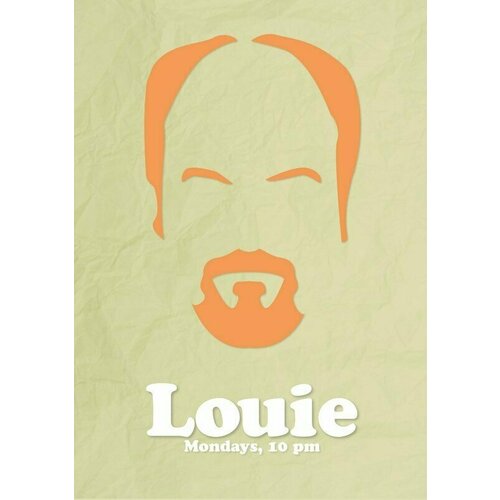 Плакат, постер на бумаге Луи (Louie), Луис С. К, Лиз Плонка. Размер 21 х 30 см