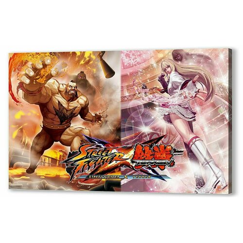 Плакат, постер на бумаге Street Fighter X Tekken. Размер 21 х 30 см