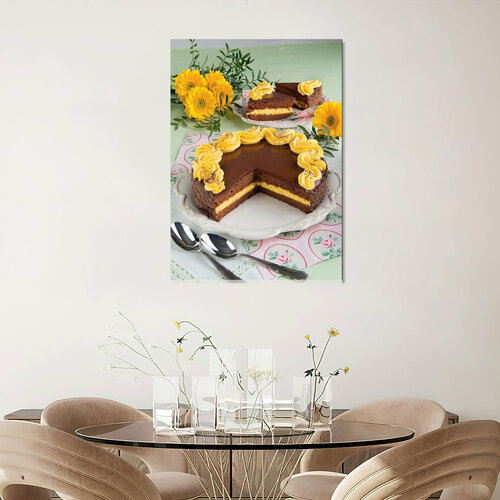 Картина/Картина на холсте для интерьера/Картина на стену/Картина для кухни/ - Желтый торт 40х60