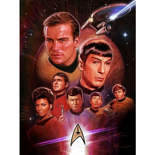 Плакат, постер на холсте Звездный путь (Star Trek), Марк Дэниелс, Джозеф Пивни, Винсент МакЭвити. Размер 21 х 30 см