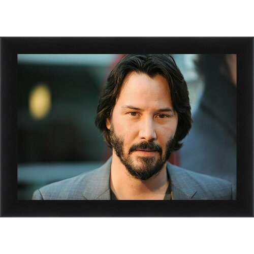 Плакат, постер на холсте Киану Ривз. Keanu Reeves. Размер 21 х 30 см