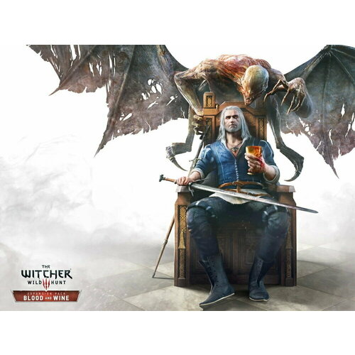 Плакат, постер на холсте Witcher 3/Wild Hunt/Ведьмак/игровые/игра/компьютерные герои персонажи. Размер 30 х 42 см