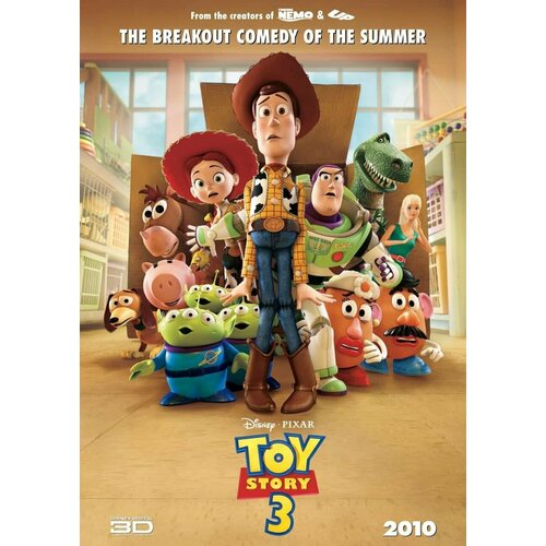 Плакат, постер на холсте История игрушек: Большой побег (Toy Story 3, 2010г). Размер 42 х 60 см