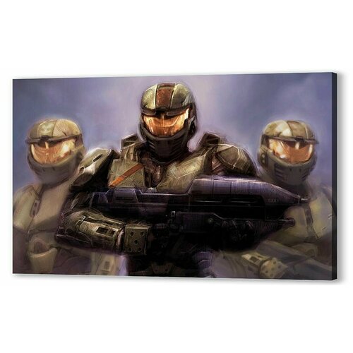 Плакат, постер на холсте Halo. Размер 21 х 30 см