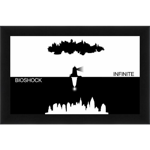 Плакат, постер на холсте Bioshock Infinite. Размер 21х30 см