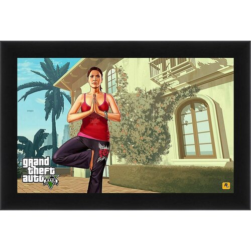 Плакат, постер на холсте Grand Theft Auto V. Размер 60 х 84 см