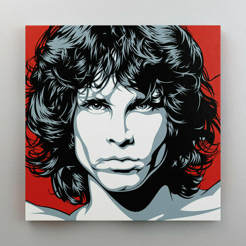 Интерьерная картина на холсте "The Doors - Джим Моррисон" размер 60x60 см