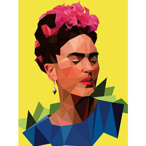 Плакат, постер на бумаге Frida Kahlo/Фрида Кало/искусство/арт/абстракция/творчество. Размер 42 на 60 см