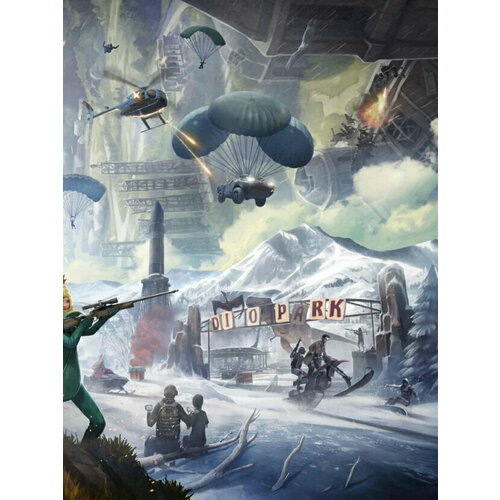 Плакат, постер на бумаге PlayerUnknown s BattleGrounds (Модульные постеры)-3/игровые/игра/компьютерные герои персонажи. Размер 21 х 30 см