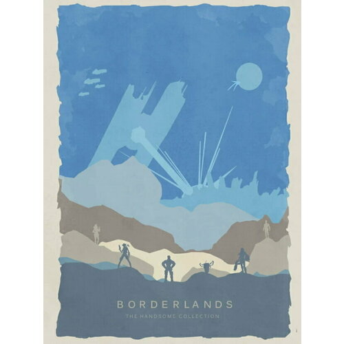 Плакат, постер на холсте Borderlands/игровые/игра/компьютерные герои персонажи. Размер 42 на 60 см