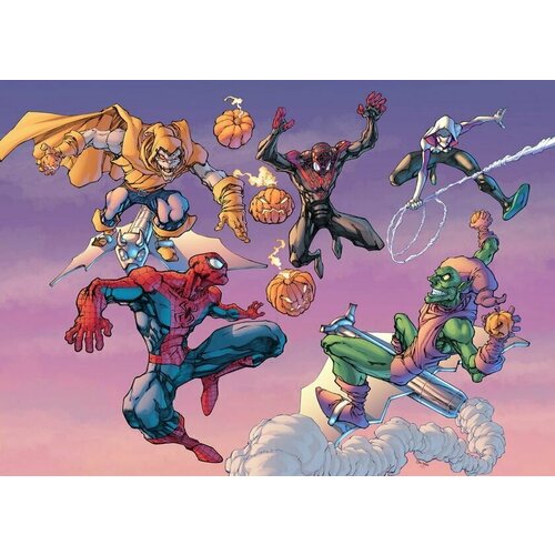 Плакат, постер на бумаге Вселенная Marvel (Марвел). Размер 60 х 84 см