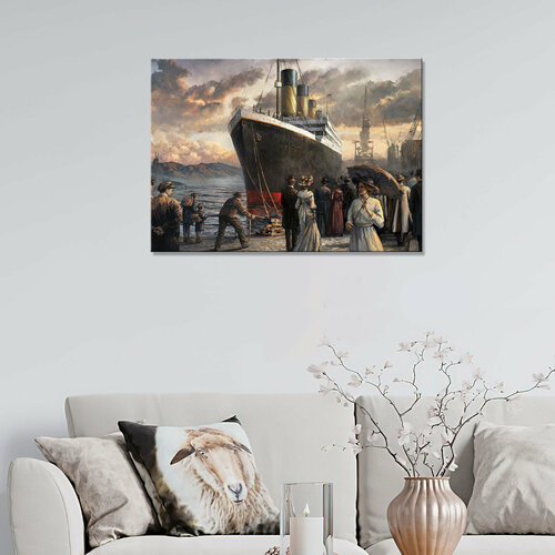 Картина на холсте для интерьера - "Титаник, Корабль 3 40х60"