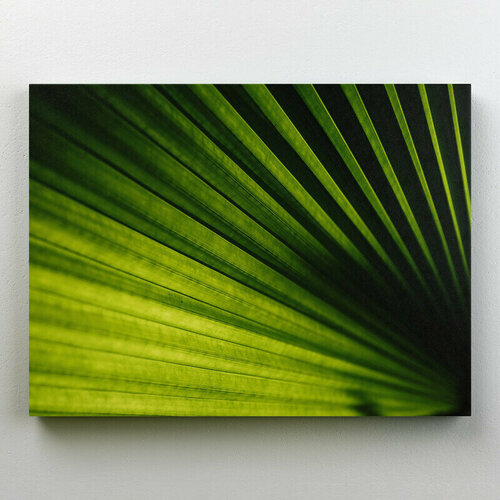 Интерьерная картина на холсте "Текстура зеленая листва", размер 40x30 см