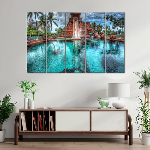 Модульная картина/Модульная картина на холсте/Модульная картина в подарок/ Лазурный бассейн - Azure Pool150х100