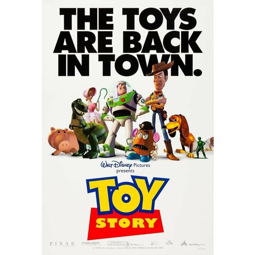 Плакат, постер на бумаге История игрушек (Toy Story, 1995г). Размер 42 х 60 см