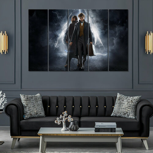 Модульная картина/Модульная картина на холсте в подарок/Newt and Dumbledore/Ньют и Дамблдор 150х100