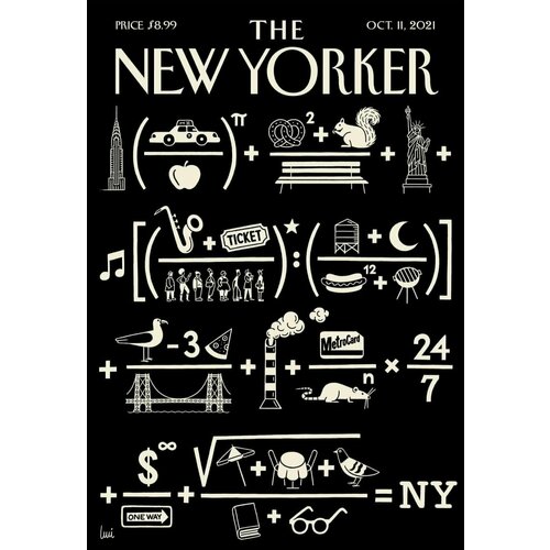 Плакат, постер на бумаге The New Yorker (Oct. 11, 2021). Размер 60 на 84 см