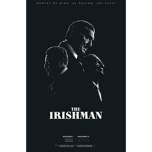 Плакат, постер на бумаге Ирландец (The Irishman), Мартин Скорсезе. Размер 21 х 30 см