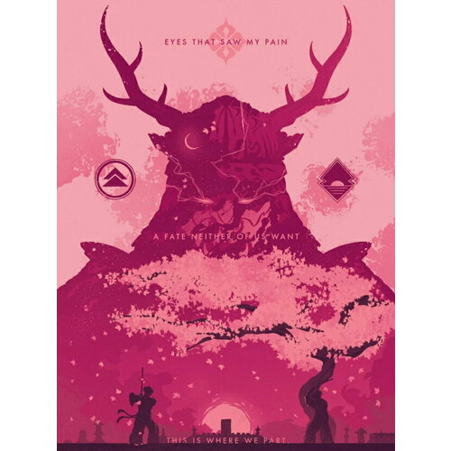 Плакат, постер на холсте Ghost of Tsushima-Eyes That Saw My Pain/игровые/игра/компьютерные герои персонажи. Размер 30 х 42 см