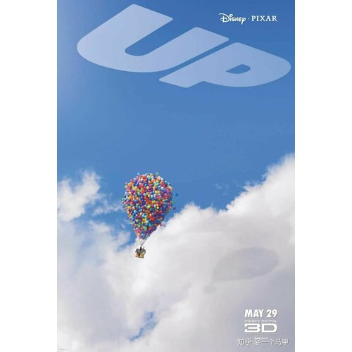 Плакат, постер на бумаге Вверх (Up, 2009г). Размер 60 на 84 см