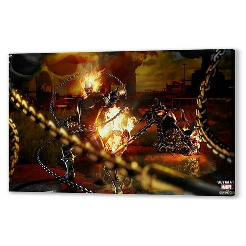 Плакат, постер на холсте Ultimate Marvel Vs. Capcom 3. Размер 30 х 42 см