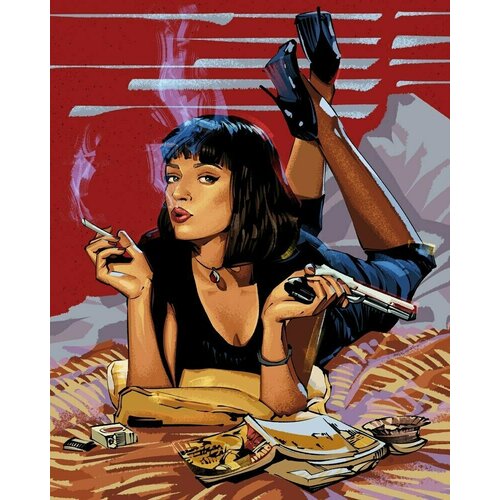 Плакат, постер на бумаге Криминальное чтиво (Pulp Fiction), Квентин Тарантино. Размер 21 х 30 см