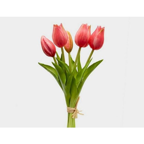 EDG, Искусственный букет тюльпаны "обаяние весны", тёмно-розовые, 26 см 216001-55-2