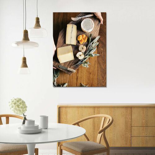 Картина/Картина на холсте для интерьера/Картина на стену/Картина для кухни/ - Яблоки сыр 40х60
