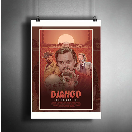 Постер плакат для интерьера "Тарантино: Джанго освобождённый. Леонардо ДиКаприо"/ A3 (297 x 420 мм)