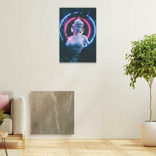 Картина на холсте 40x60 Альянс Лес "vaporwave статуя глитч" на подрамнике / интерьер/ декор