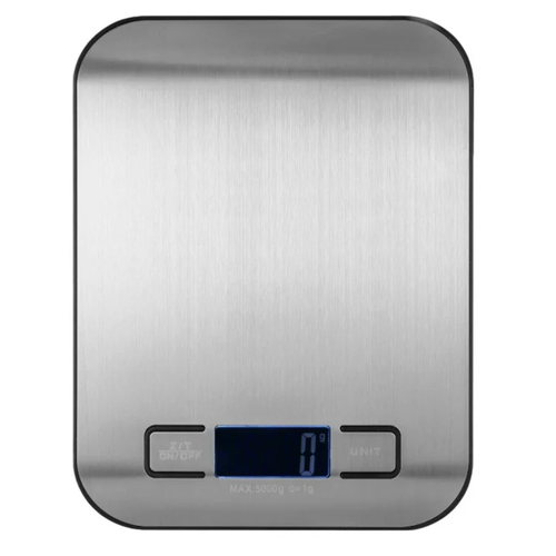 Электронные кухонные весы (серебристые) до 5кг