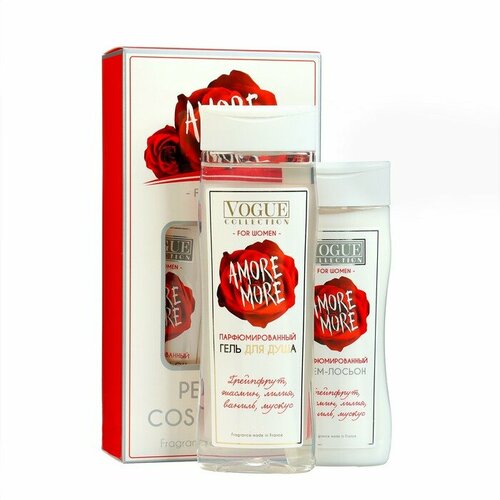 ORGANELL Подарочный набор женский Amore More: гель для душа 250 мл + крем-лосьон, 200 мл