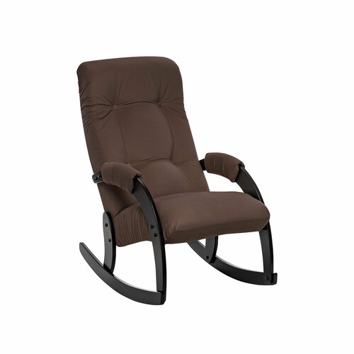 Кресло-качалка Мебель Импэкс Модель 67 шпон Венге/Ткань V23 молочный шоколад