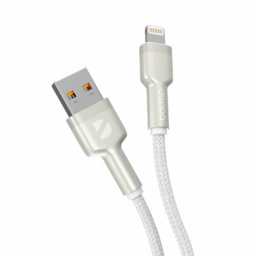 Дата-кабель Elite USB – Lightning, 1 м, белый, Deppa, крафт, Deppa 72508-OZ