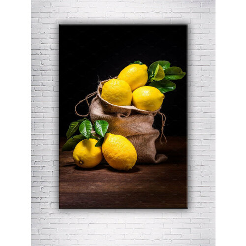 Картина на холсте для интерьера на стену - Лимоны 40х60