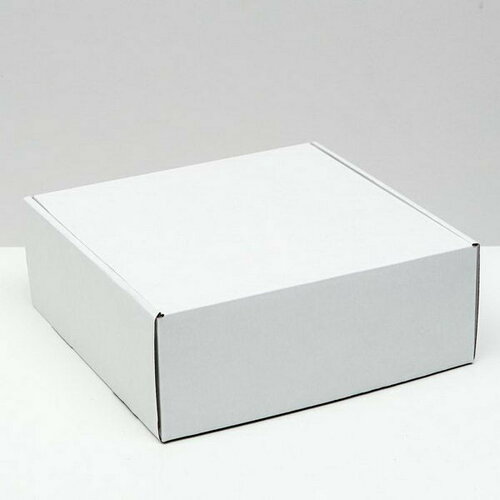 Коробка самосборная, белая, 25 x 25 x 9.5 см, 5 шт.