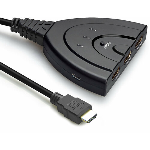 Переключатель HDMI 3 x 1 Greenline, 1080p 60Hz, USB доп питание, GL-v301CP Greenconnect HDMI (m) - 3 x HDMI (f) (GL-v301CP)
