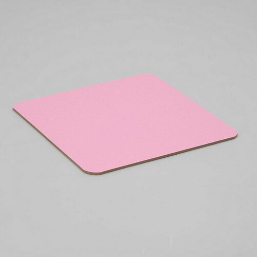 Подложка усиленная, квадратная, золото - розовый, 20 x 20 см, 3.2 мм, 5 шт.