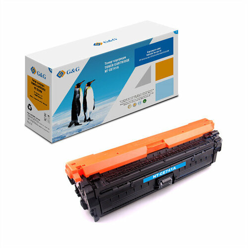 Cartridge G&G 307A для HP CLJ CP5225/CP5225N/CP5225DN, с чипом (7 300стр.), голубой (аналог CE741A)